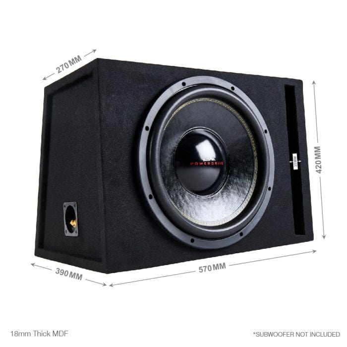 In Phase BX12PL 12" Slot Ported Subwoofer Enclosure – In Phase Audio