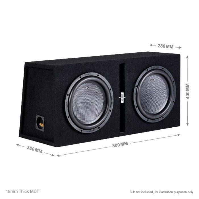 In Phase BX212PL Double 12" Ported Subwoofer Enclosure — In Phase Audio